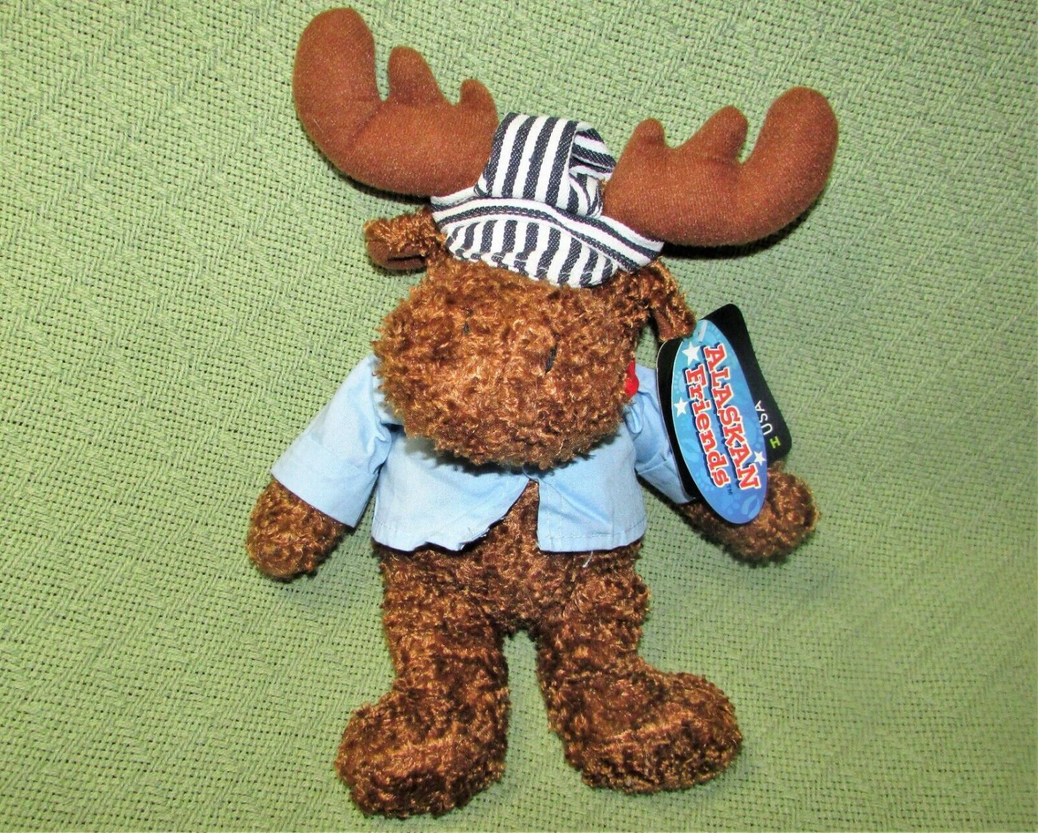 ALASKAN FRIENDS PLUSH MOOSE TRAIN CONDUCTOR STUFFED ANIMAL w/HANG TAG ...