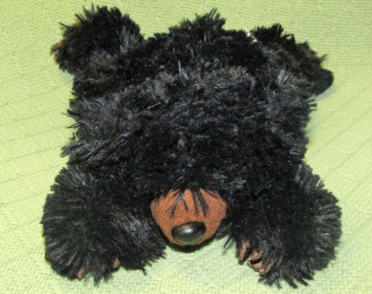 11" MJC BLACK BEAR VINTAGE 1992 STUFFED ANIMAL PLUSH w/ CLAWS PURR ...