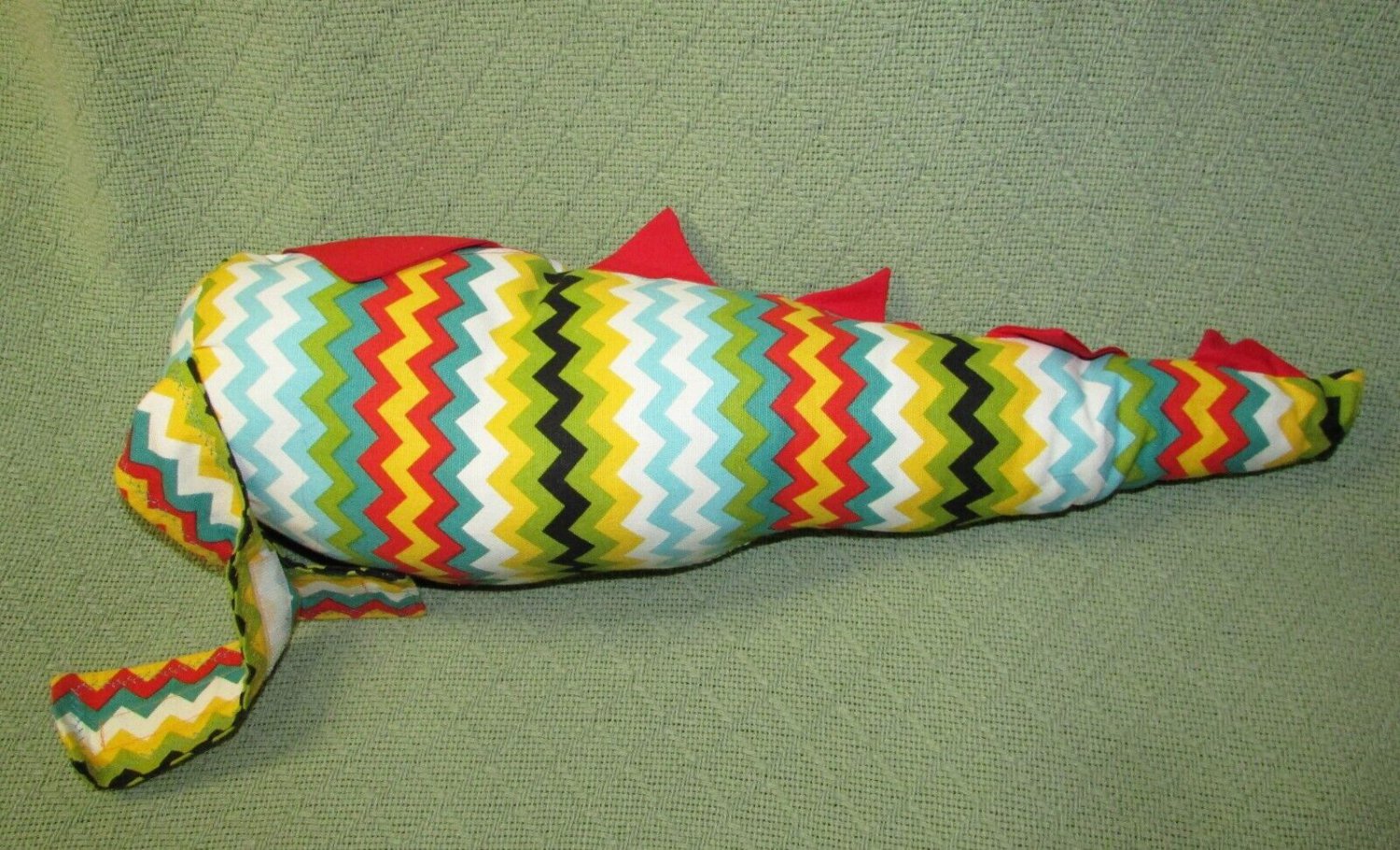 DINOSAUR DRAGON TAIL COSTUME PLUSH 22" NOVELTY MULTI COLOR STRIPES CHEVRON