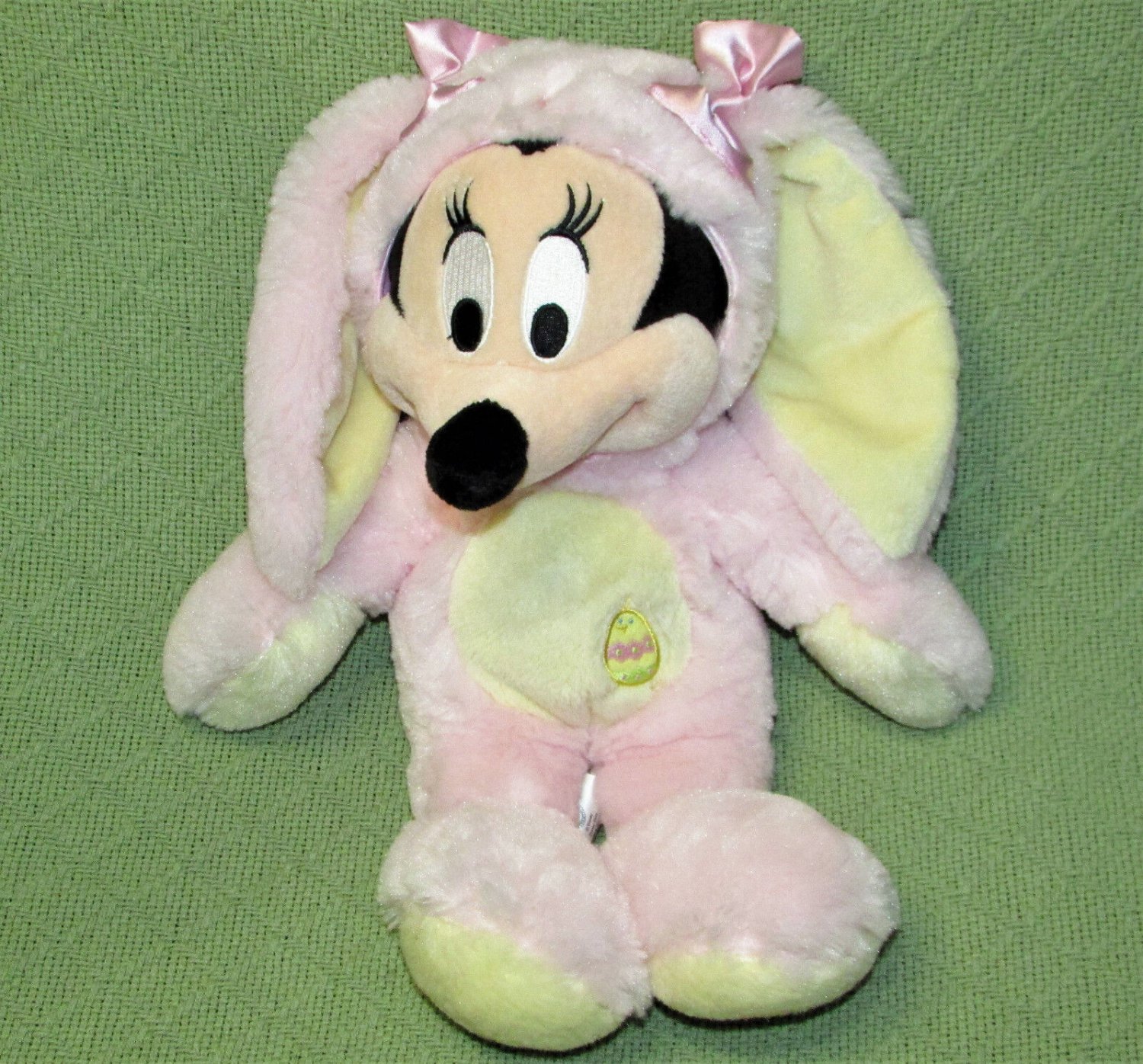 MINNIE MOUSE EASTER BUNNY PLUSH 15" PINK Disney Store Stuffed Animal ...