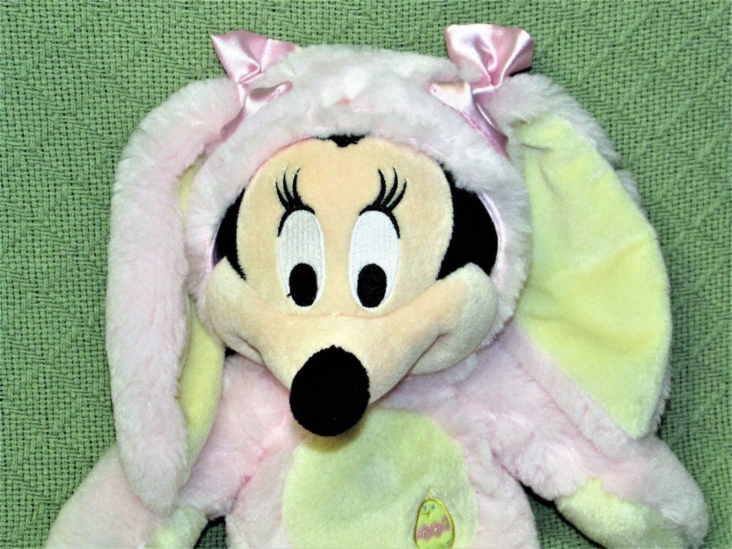 MINNIE MOUSE EASTER BUNNY PLUSH 15" PINK Disney Store Stuffed Animal ...