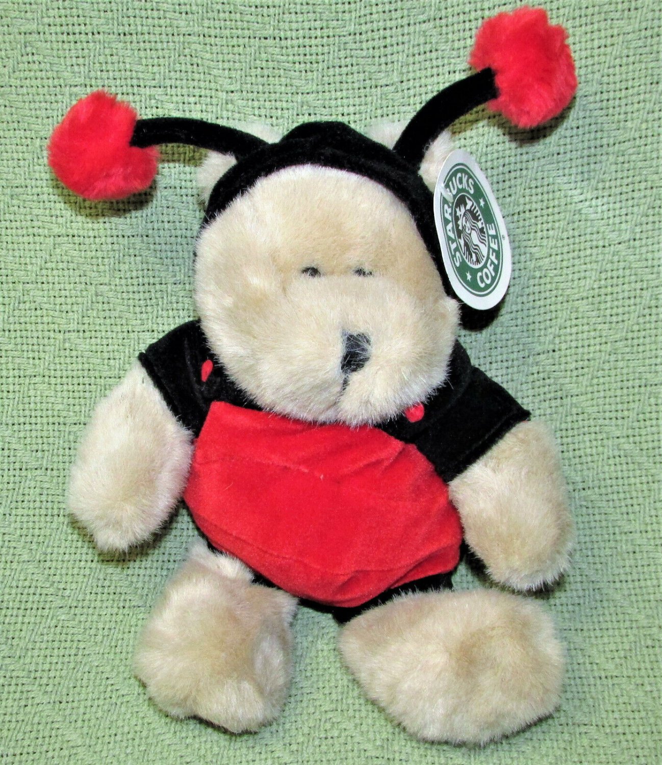 STARBUCKS LADY BUG BEARISTA BEAR WITH TAG PLUSH TEDDY 2001 BUG STUFFED ...
