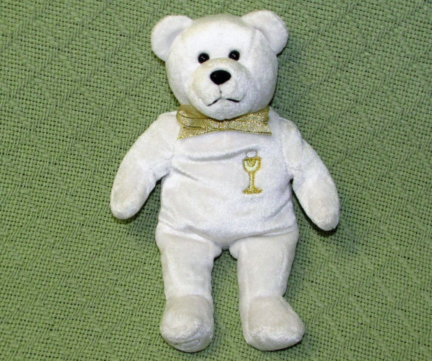 HOLY BEARS BEANBAG SACRAMENT SERIES TEDDY BEAR HOLY BIBLE 2002 WHITE ...