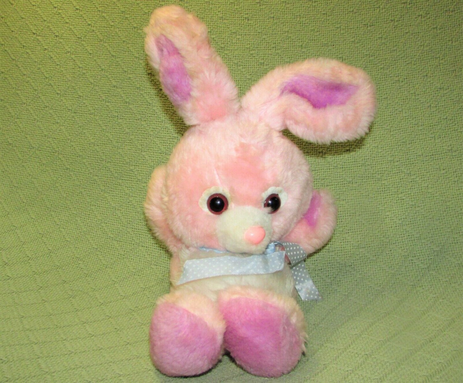 VINTAGE NEW YORK MERCHANDISE BUNNY RABBIT PLUSH 13" PINK STUFFED ANIMAL ...