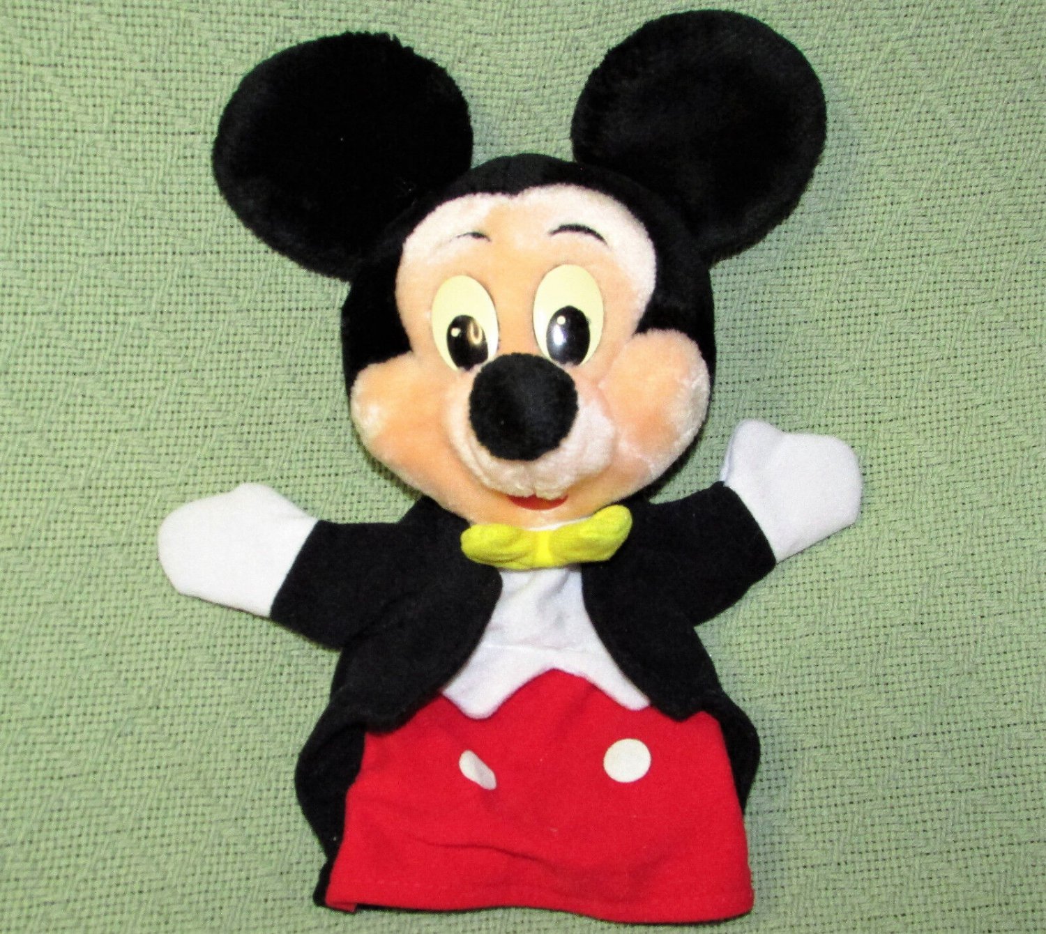 Vintage Mickey Mouse 12" HAND PUPPET Disneyland Disney World Plush ...