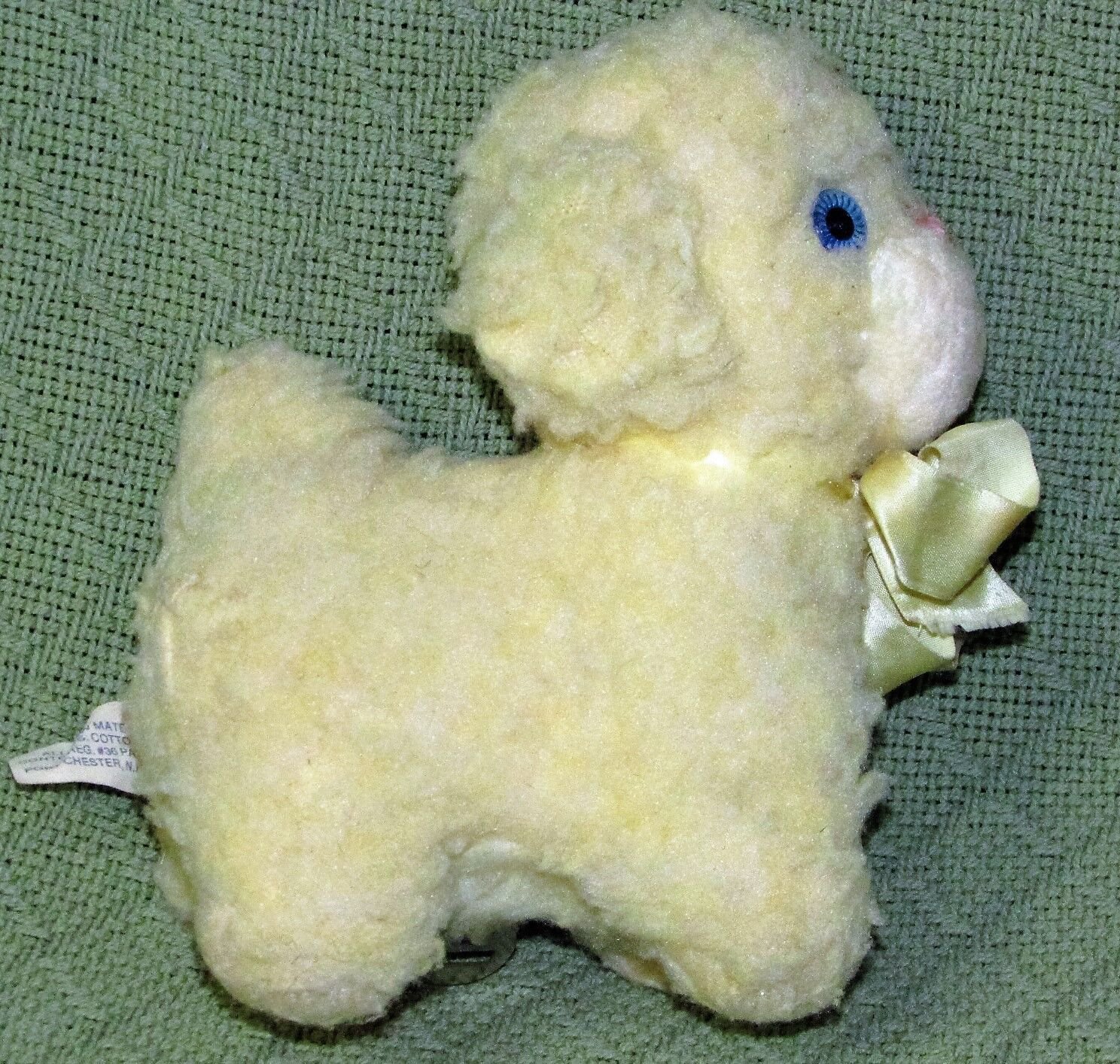 7" Vintage BANTAM Musical Woolly LAMB Plush Wind Up Baby Sheep CREAM ...