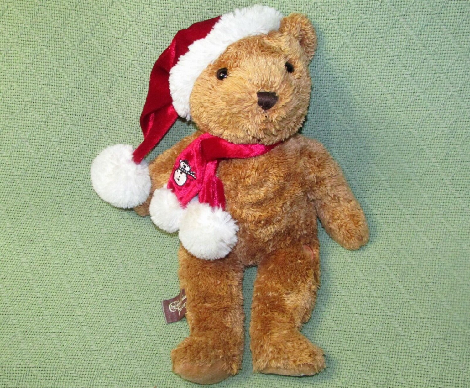 CHEESECAKE FACTORY CARAMEL PECAN TEDDY CHRISTMAS BEAR 14" PLUSH ...