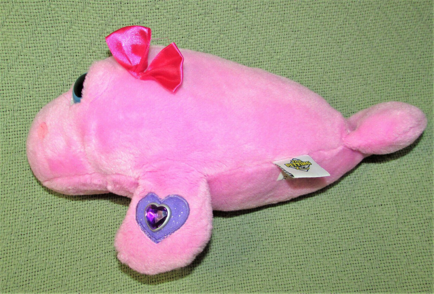 13" PETTING ZOO PINK WHALE PEEPERS PURPLE JEWEL STUFFED ANIMAL PLUSH ...