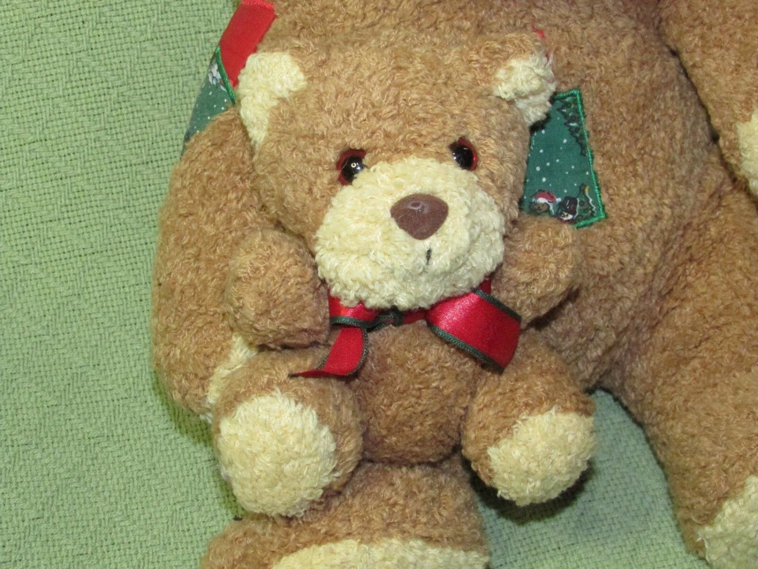 1999 TEDDY BEAR PATCHES 16" PLUSH WITH BABY CUB VINTAGE KIDS PREFERRED ...