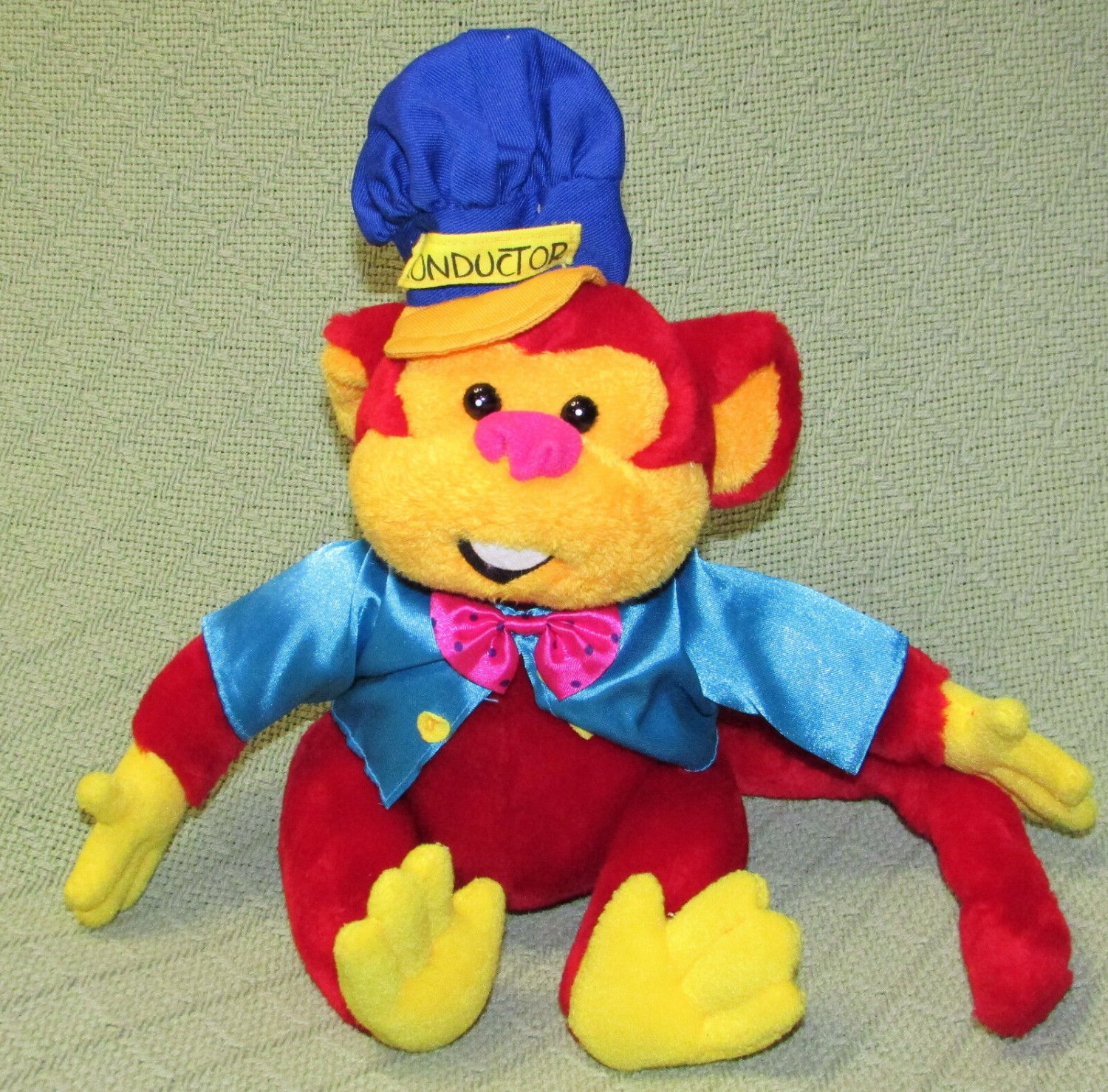 11" Choo Choo LaRue CONDUCTOR CODY Monkey Plush Stuffed Ape RED ...