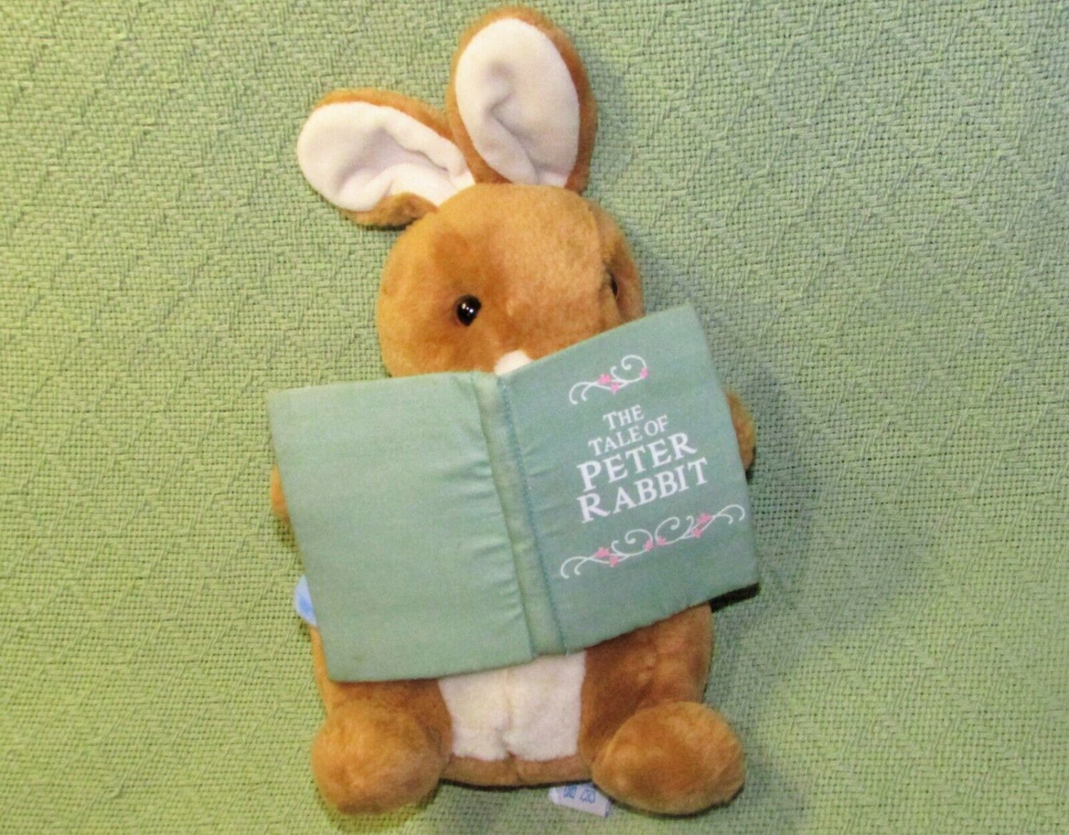 VINTAGE EDEN PETER RABBIT PLUSH BEATRIX POTTER BUNNY HOLDING BOOK 12 ...