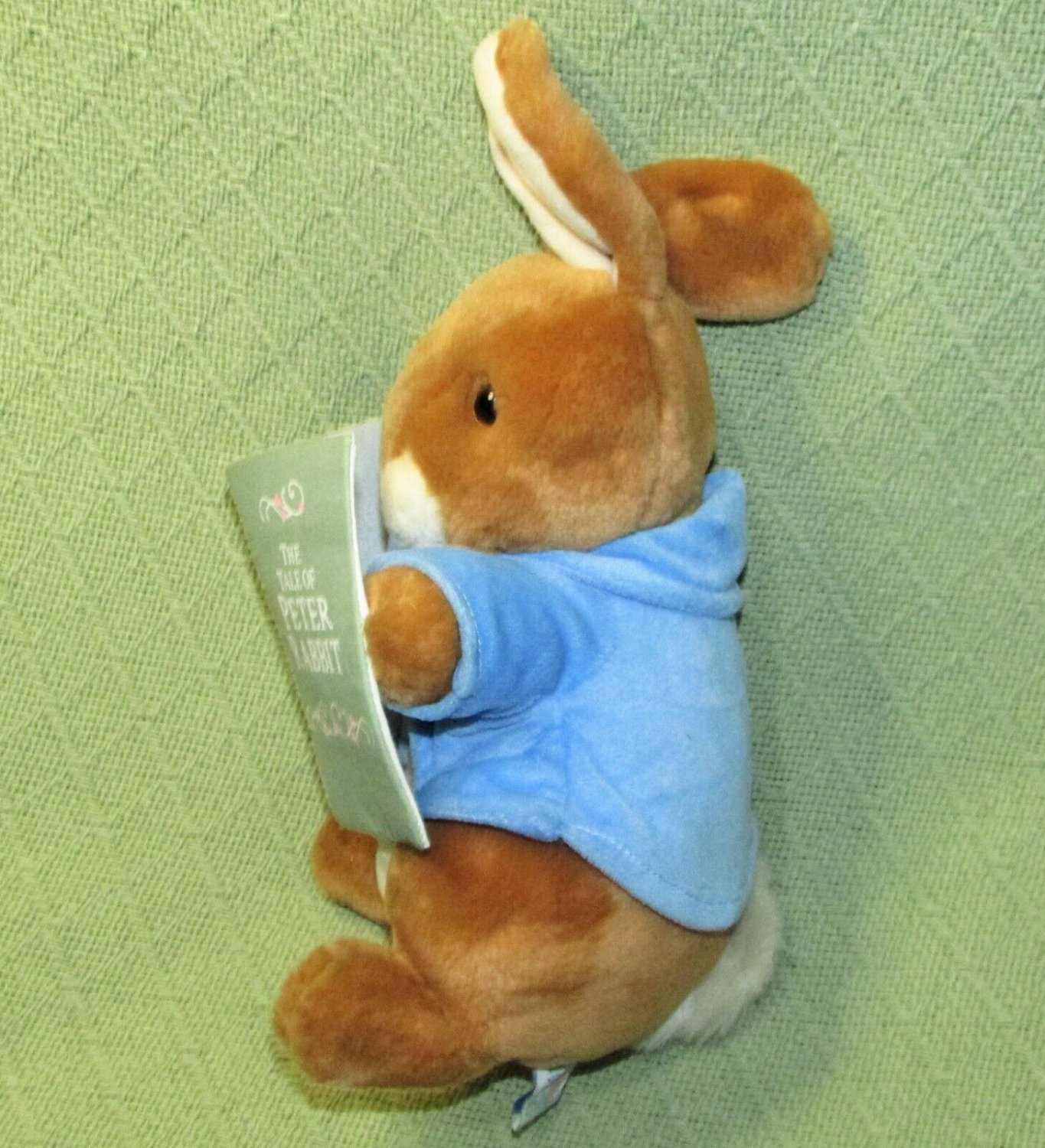 VINTAGE EDEN PETER RABBIT PLUSH BEATRIX POTTER BUNNY HOLDING BOOK 12 ...