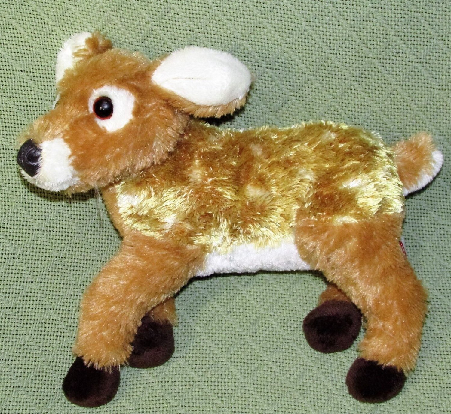 AURORA DEER DOE PLUSH STUFFED ANIMAL 13" TAN WHITE SPOTS SOFT WILD ...