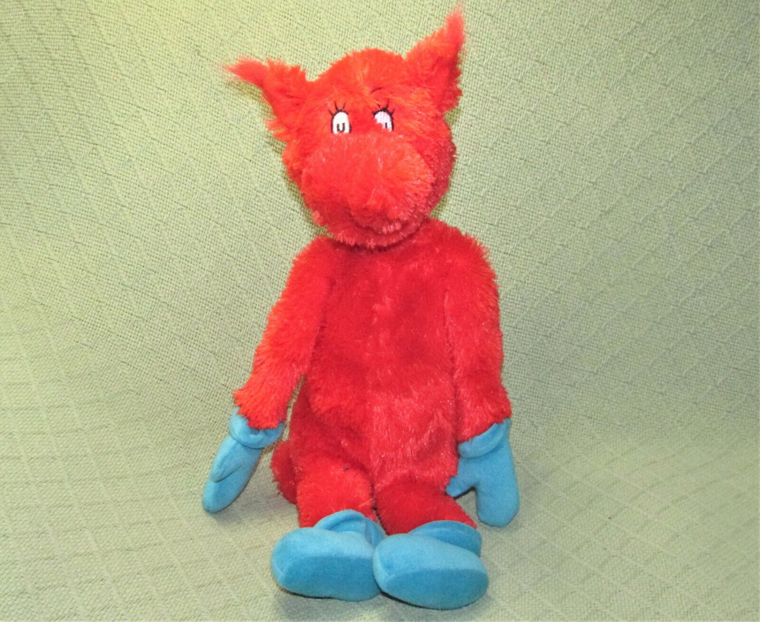 17" KOHLS DR. SEUSS RED FOX IN SOCKS BLUE SOX PLUSH STUFFED ANIMAL ...