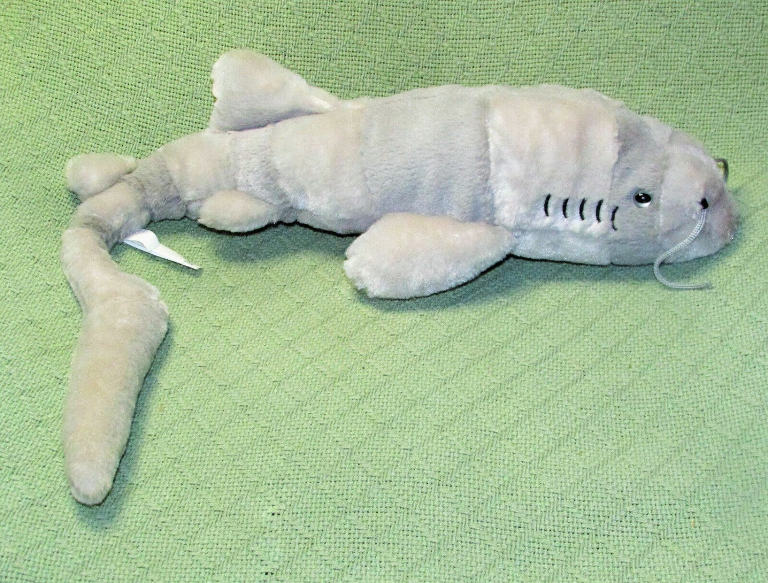27" PETTING ZOO CATFISH PLUSH STUFFED GREY STRIPED ANIMAL FISH AQUARIUM ...