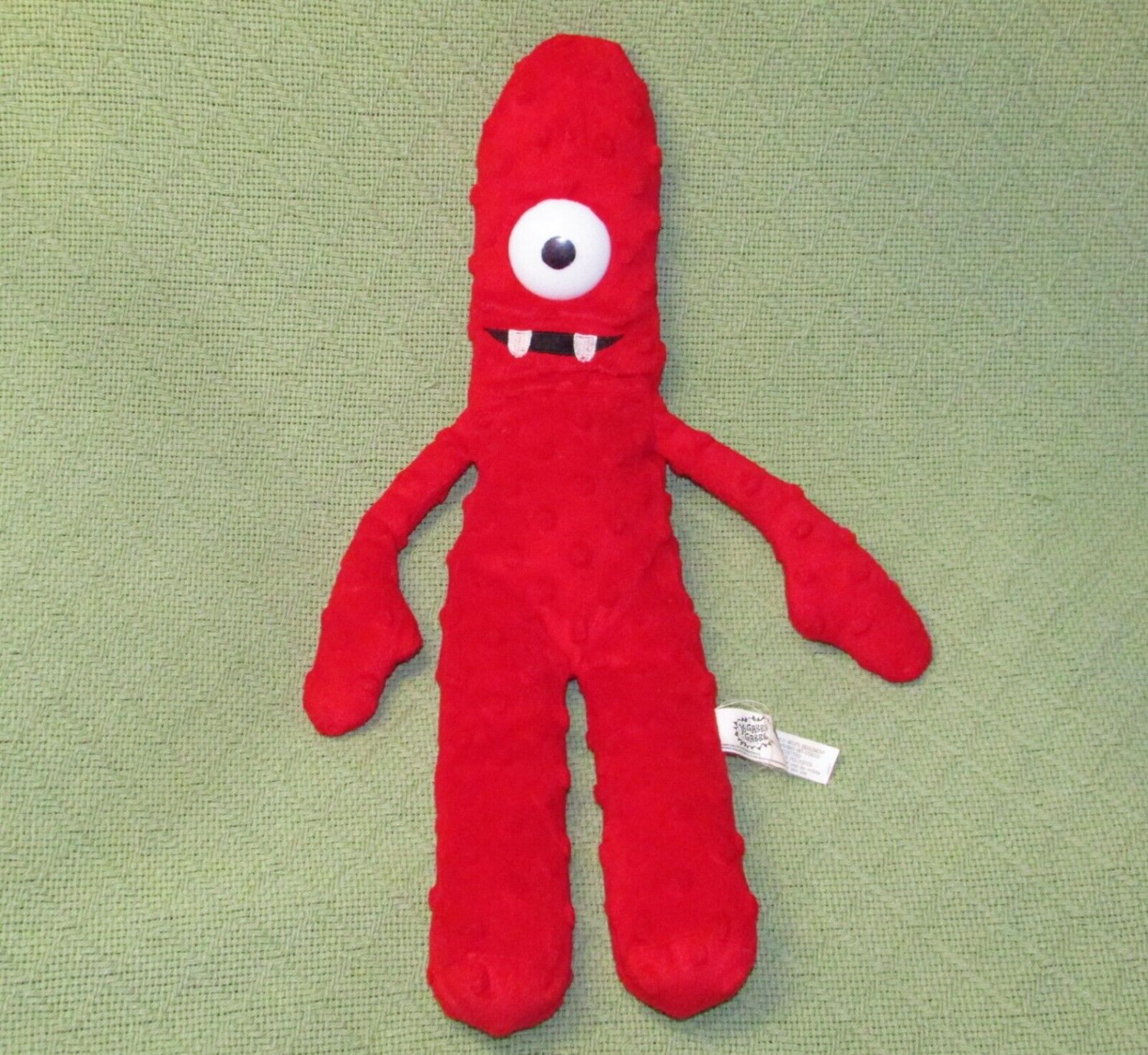 YO GABBA GABBA MUNO 17" PLUSH FLOPPY STUFFED ANIMAL RED 2010 CHARACTER TOY