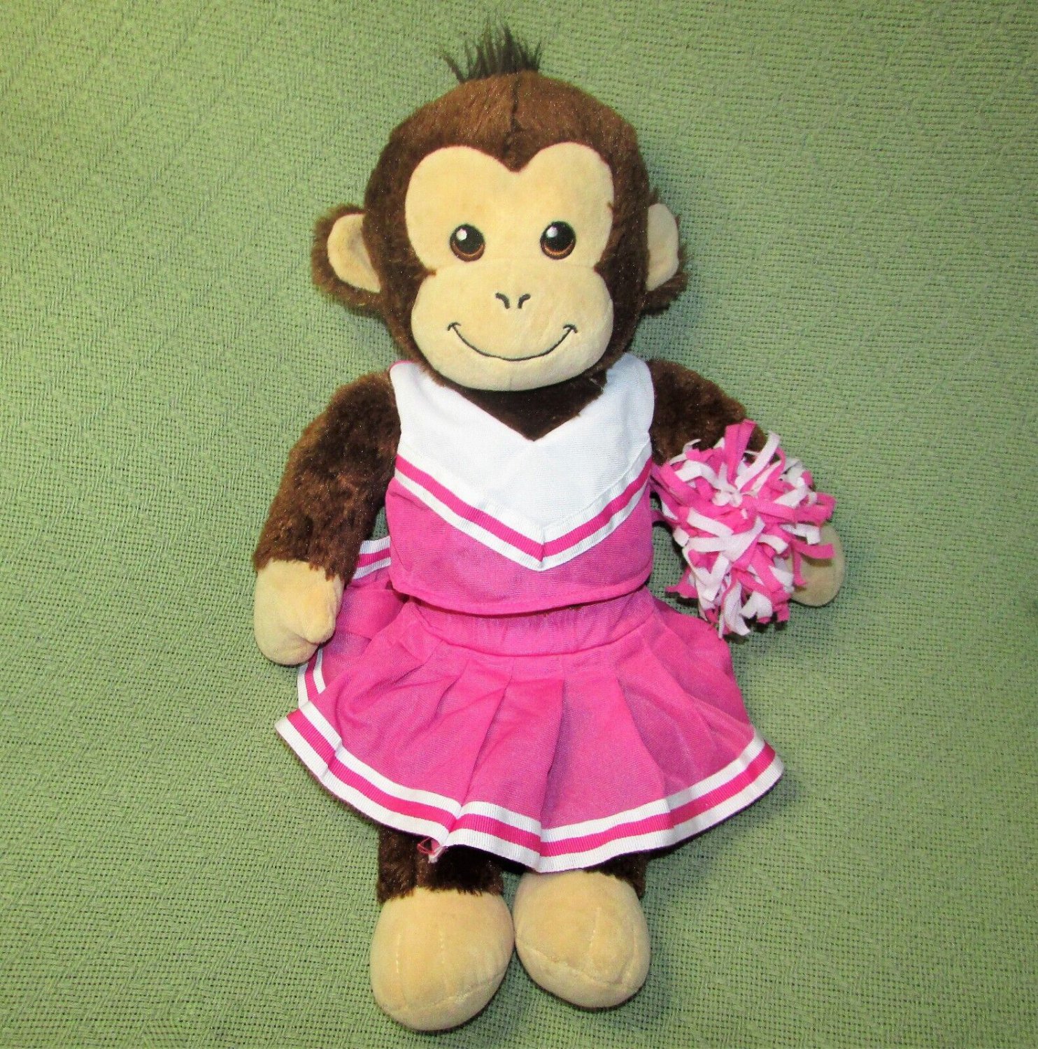 19" BUILD A BEAR CHEERLEADER MONKEY WITH SOUND PLUSH STUFFED ANIMAL ...