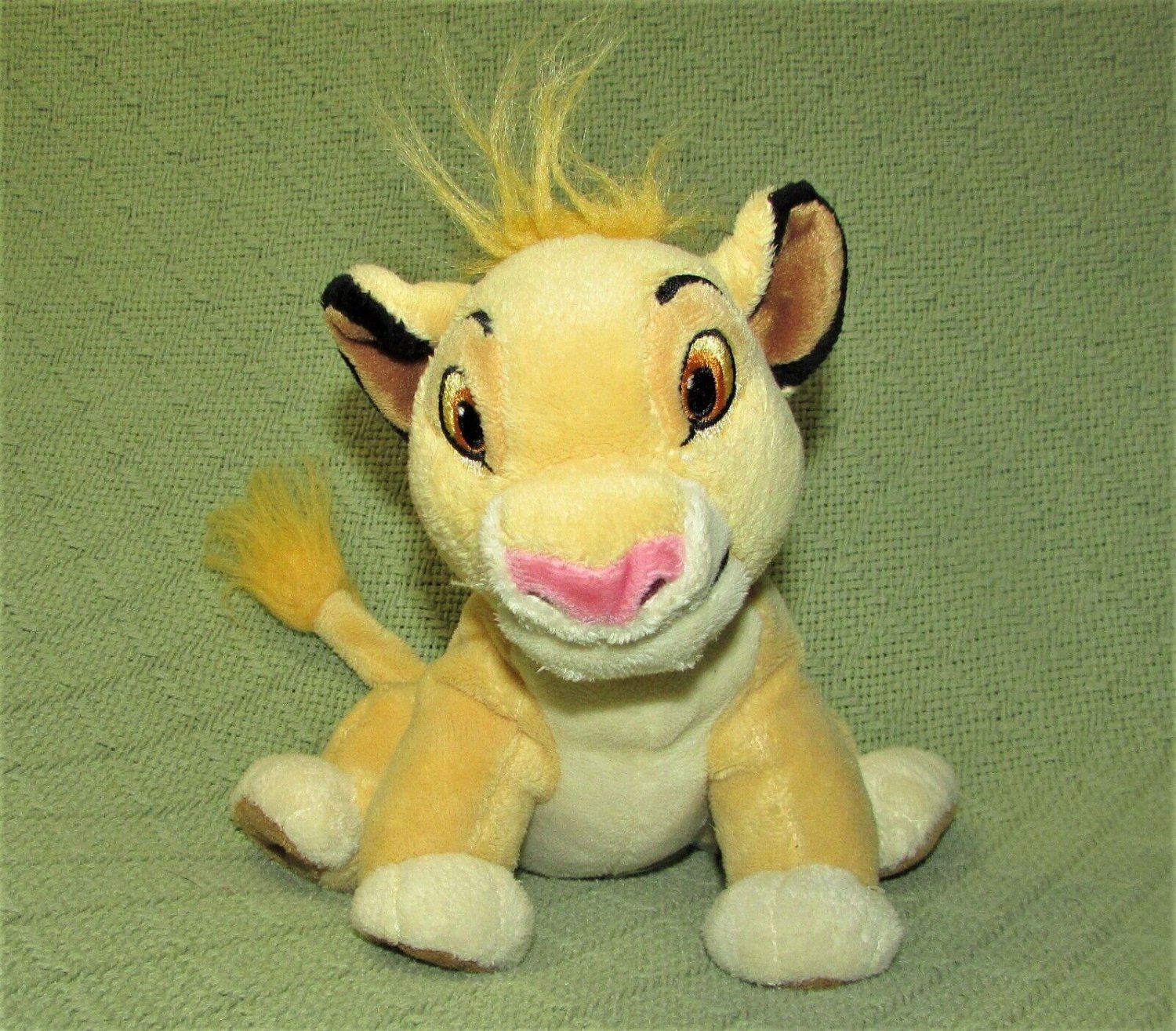LION KING YOUNG SIMBA PLUSH DISNEY STORE CUB 7" STUFFED ANIMAL SOFT ...