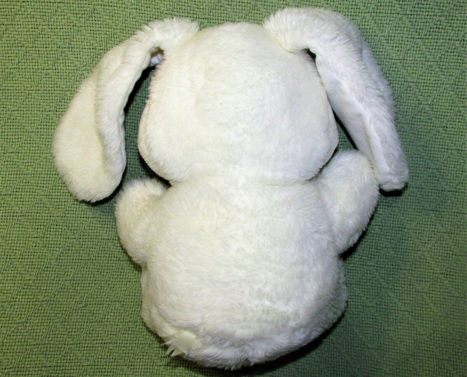 VINTAGE DAN DEE WHITE RABBIT PLUSH PINK EYES STUFFED ANIMAL BUNNY 1988 ...