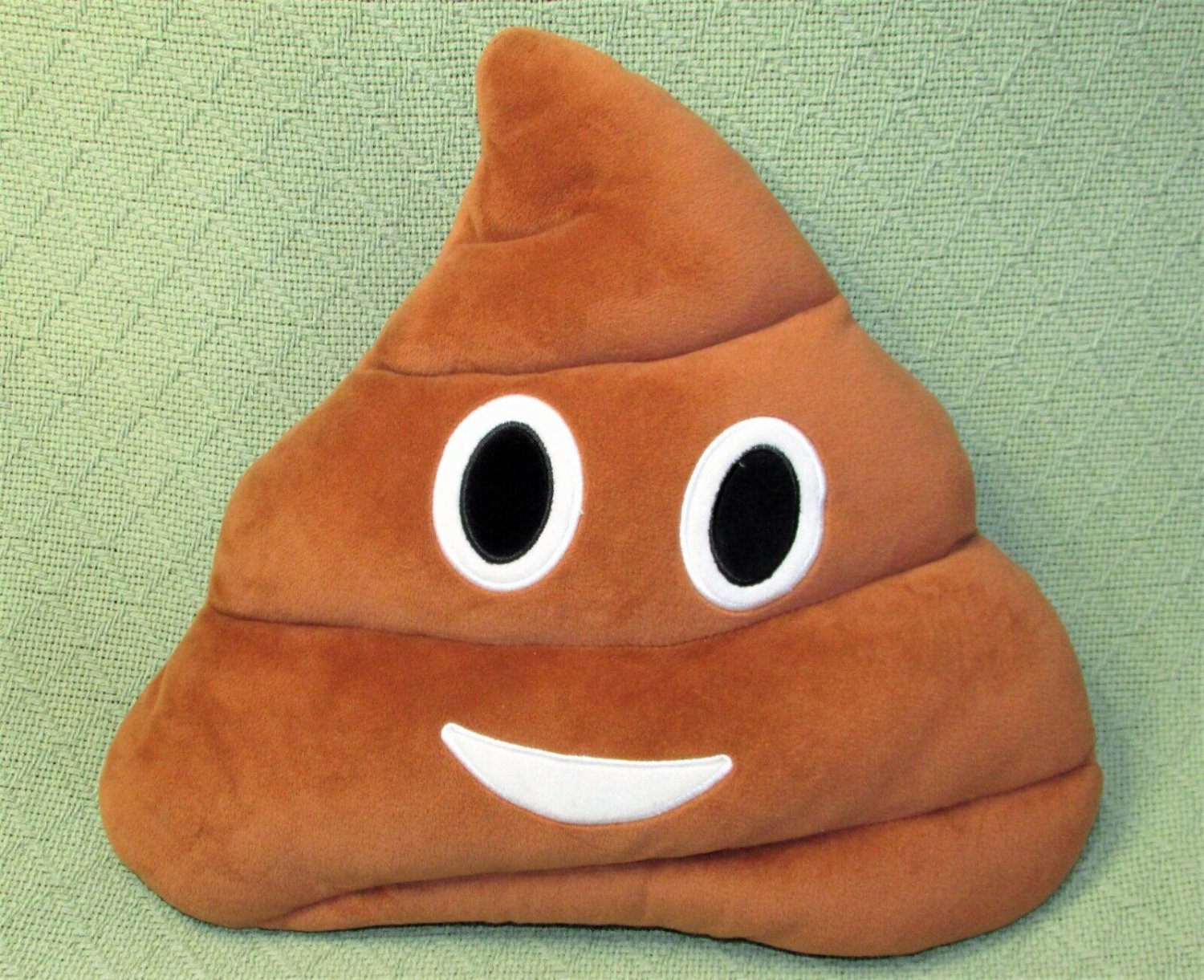 EMOJI PLUSH PILLOW SMILING FACE POOP LIGHT BROWN 13" STUFFED CHARACTER TOY