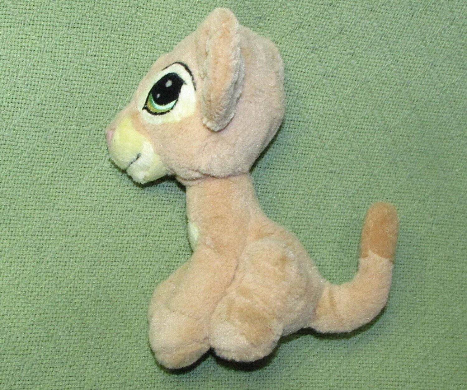 DISNEY LION KING NALA CUB PLUSH STUFFED ANIMAL 9" SITTING GREEN EYES ...