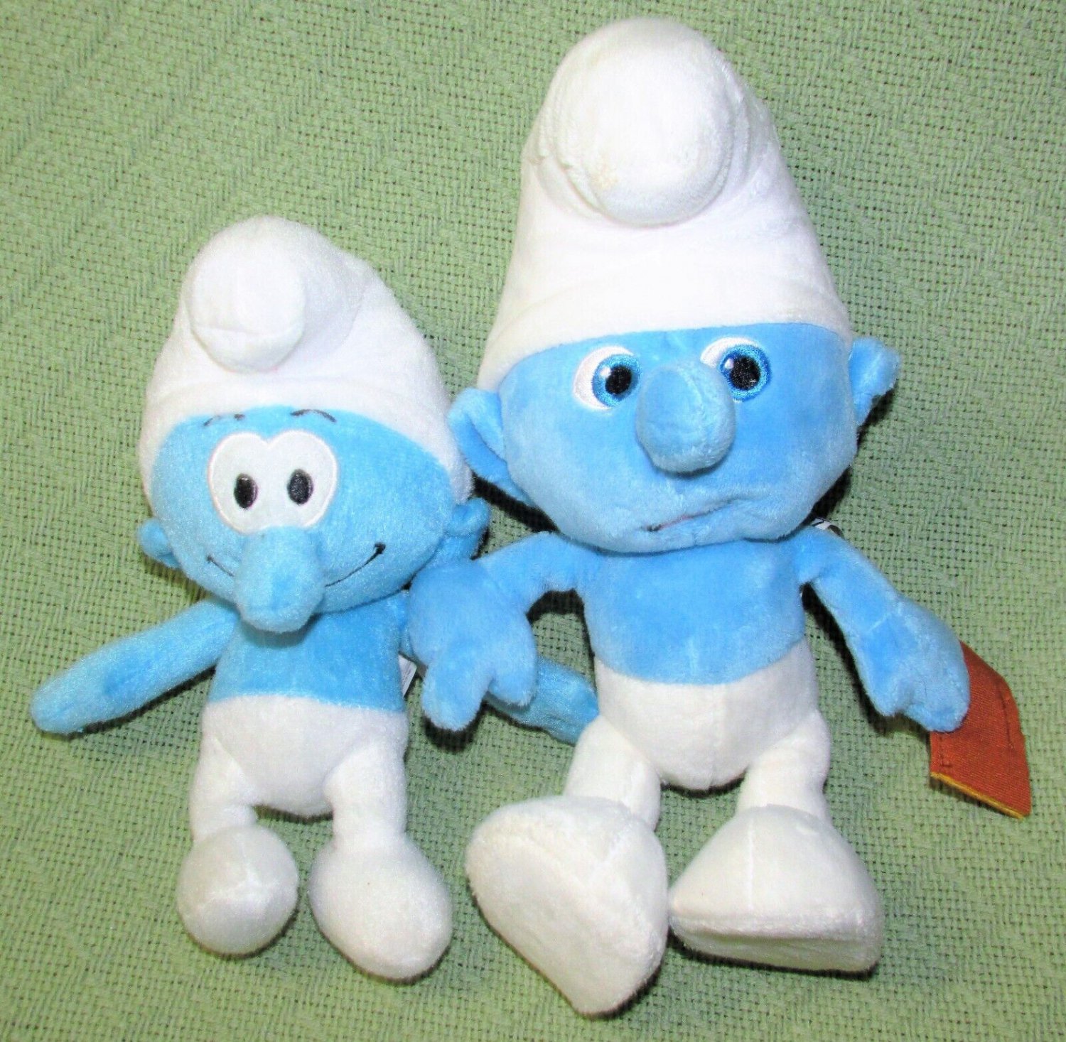 SMURFS PLUSH LOT OF 2 STUFFED ANIMAL CHARACTER DOLLS 9" & 11" PEYO ...