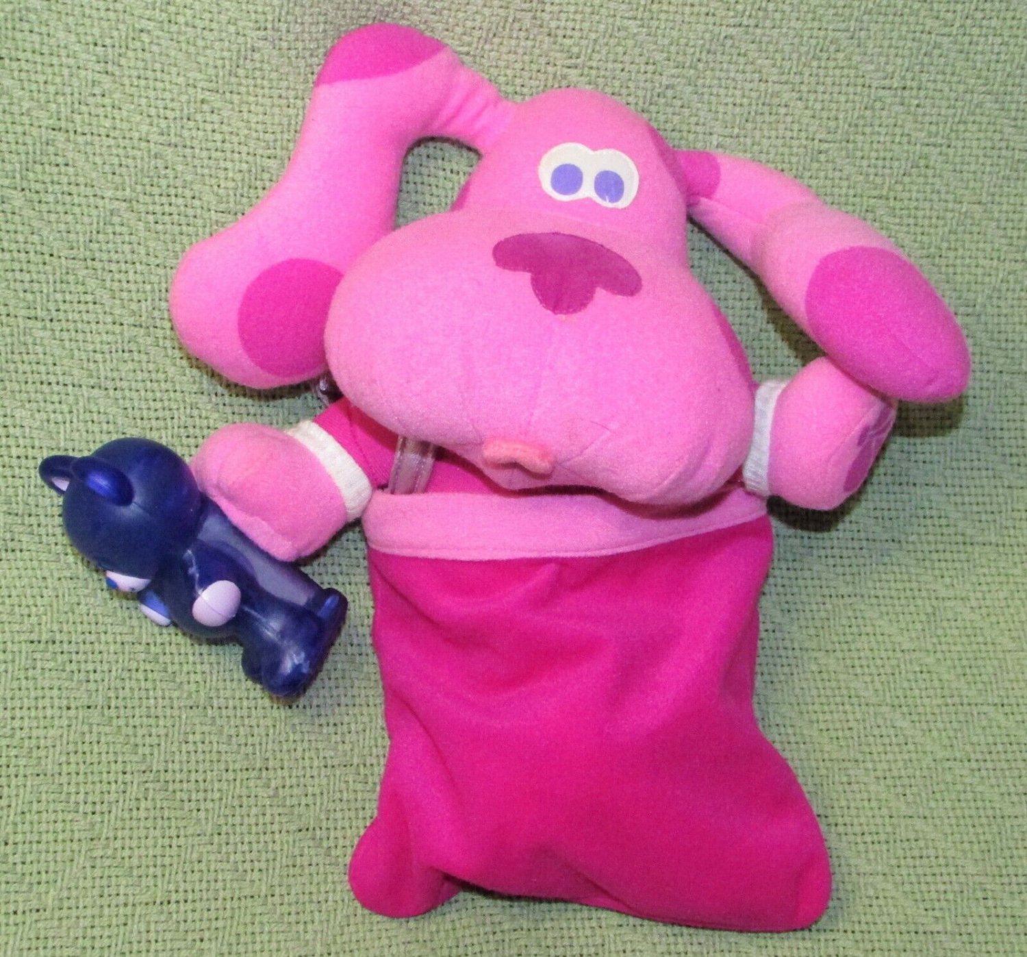 BLUES CLUES BEDTIME MAGENTA PLUSH STUFFED ANIMAL TOY w/PURPLE BEAR ...