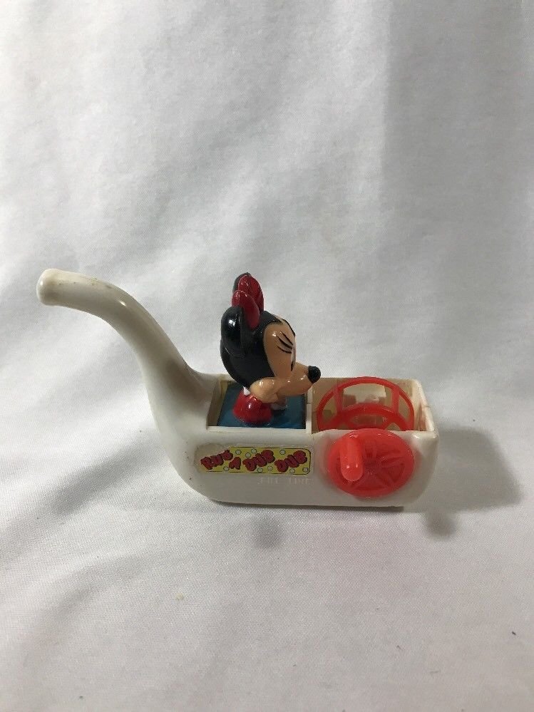 Walt Disney Tootsie Toy Minnie Mouse Bubble Pipe Blower White