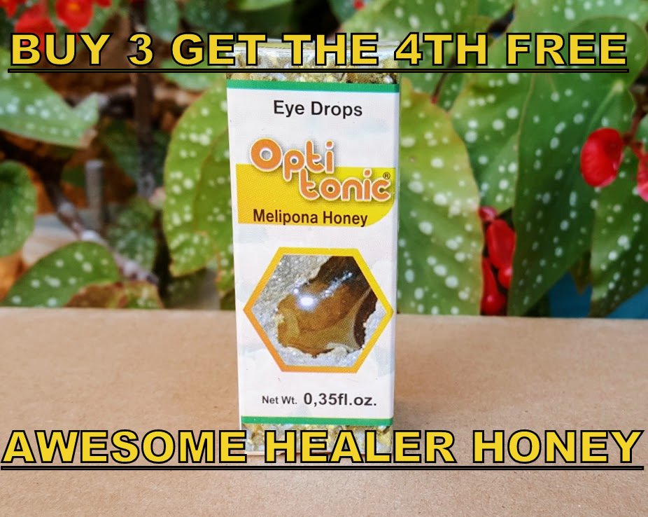 AWESOME MELIPONA BEES VIRGIN HONEY DROPS RED PINK EYE CATARACTS BLURRY ...