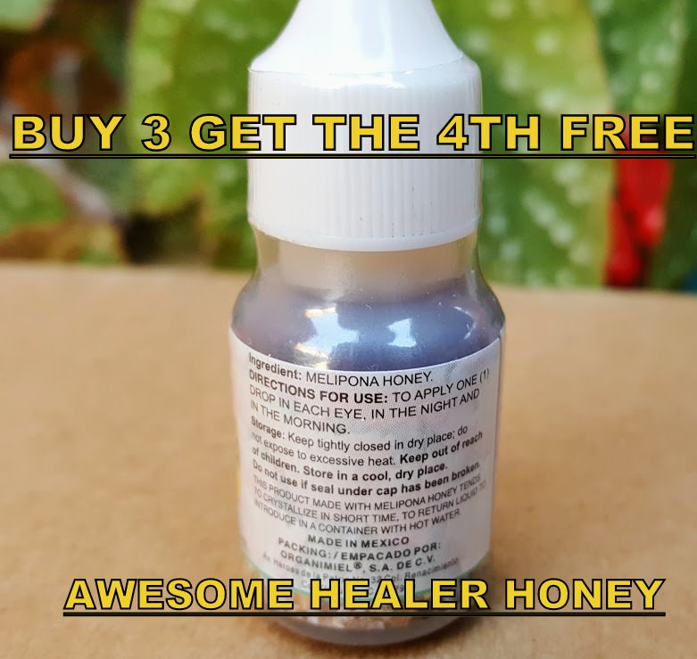 AWESOME MELIPONA BEES VIRGIN HONEY DROPS RED PINK EYE CATARACTS BLURRY ...