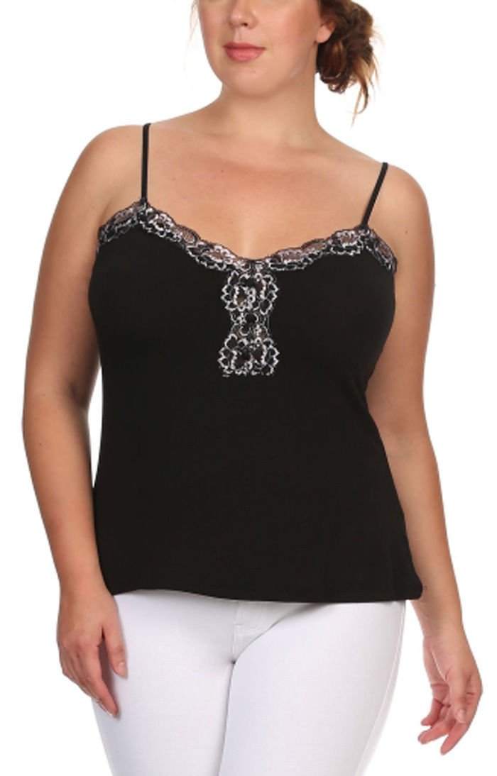 New Extremely Soft Tank Top Lace Cami by George Sleepwear