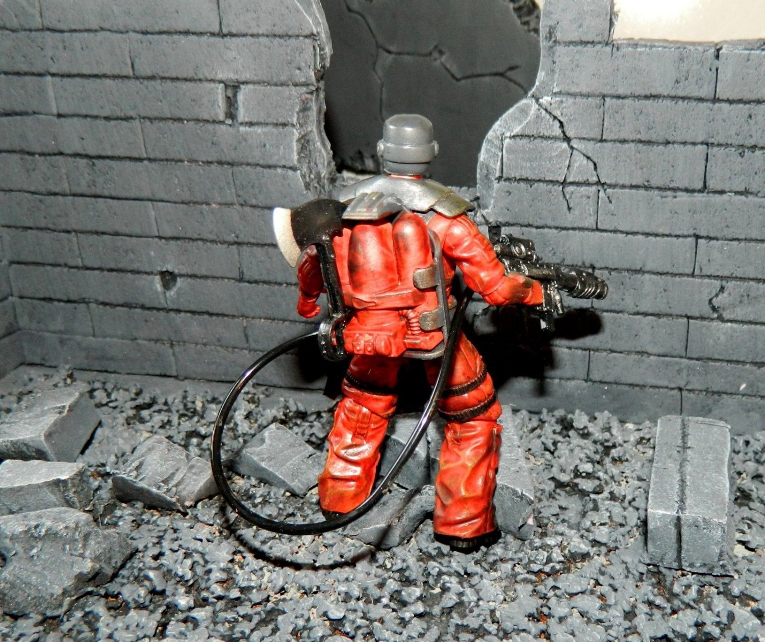 GI JOE 1:18 CUSTOM BARBEQUE 25th Anniversary Figure Firefighter BBQ (2 ...