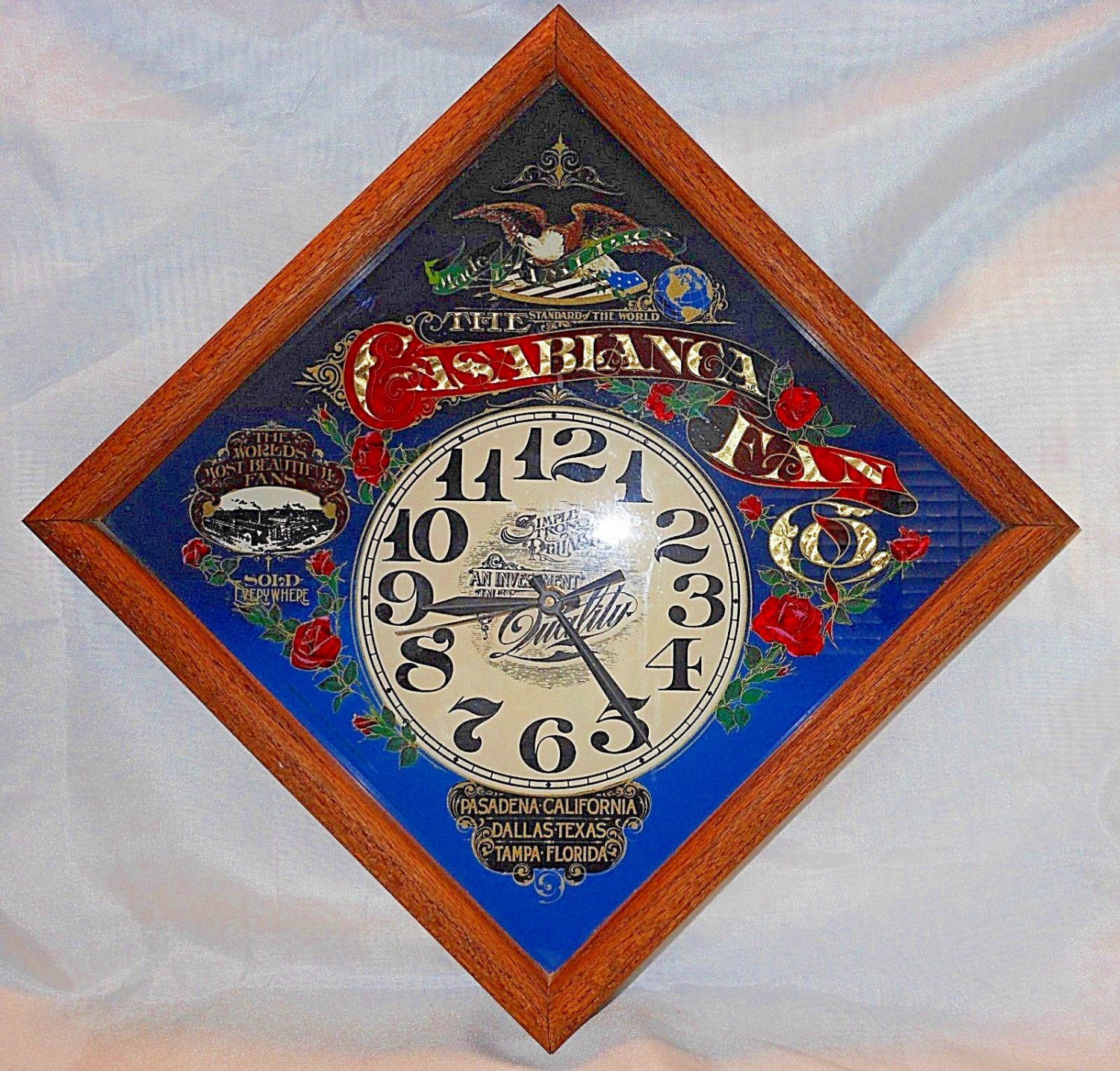 Vintage Casablanca Fan Clock “World’s Most Beautiful Fans”