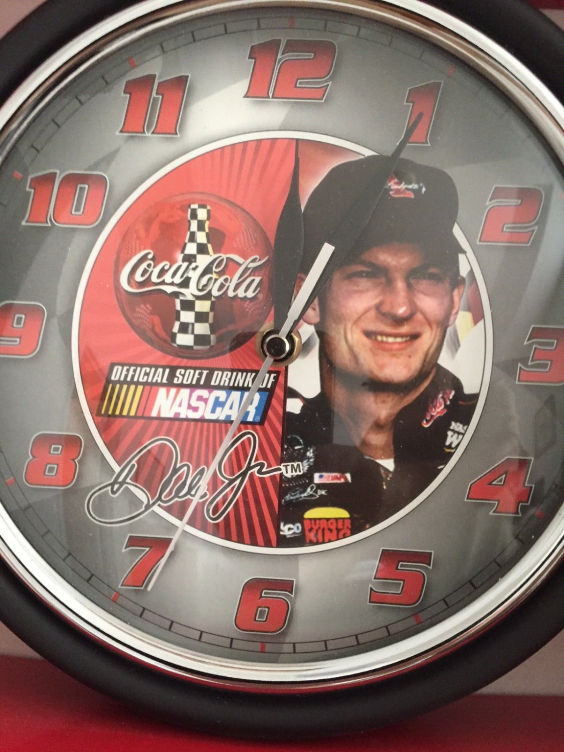 Coca-Cola Nascar Dale Earnhardt Jr Wall Clock