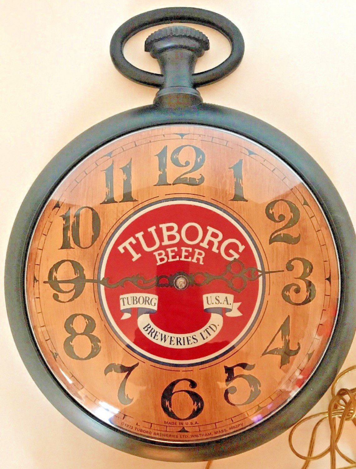 Vintage TUBORG BEER Wall Clock