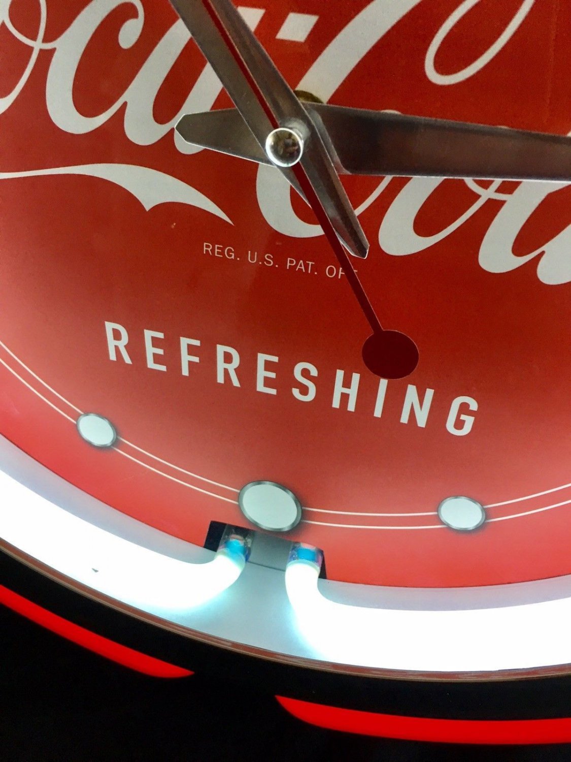 Vintage Style Coca-Cola Neon Lighted Advertising Clock