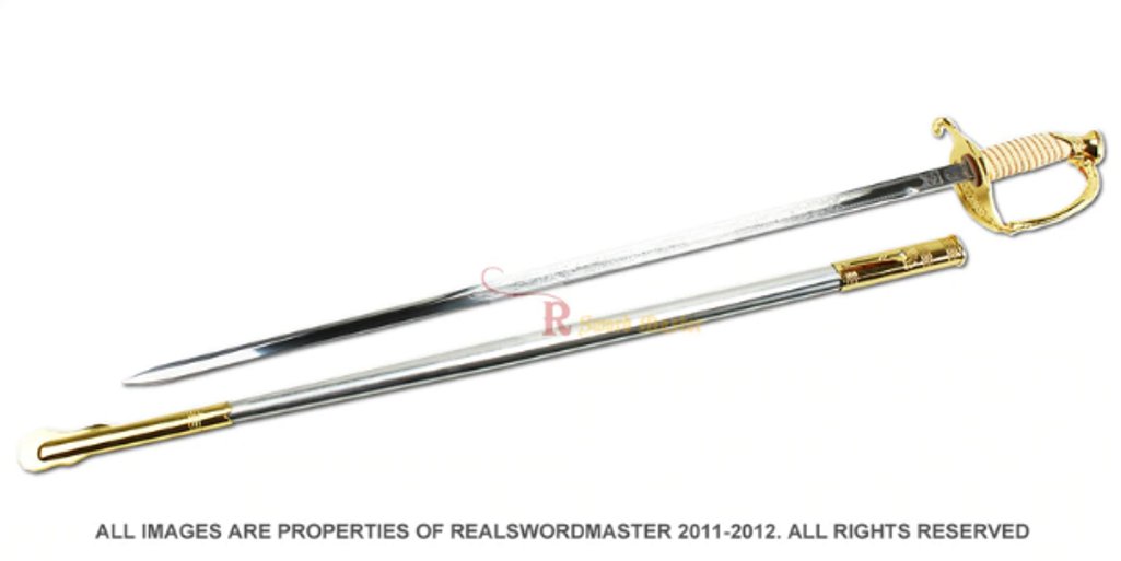 Military Ceremonial Sword U.S. NAVY Officer Saber New Design Acid Etching