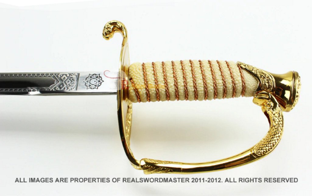 Military Ceremonial Sword U.S. NAVY Officer Saber New Design Acid Etching