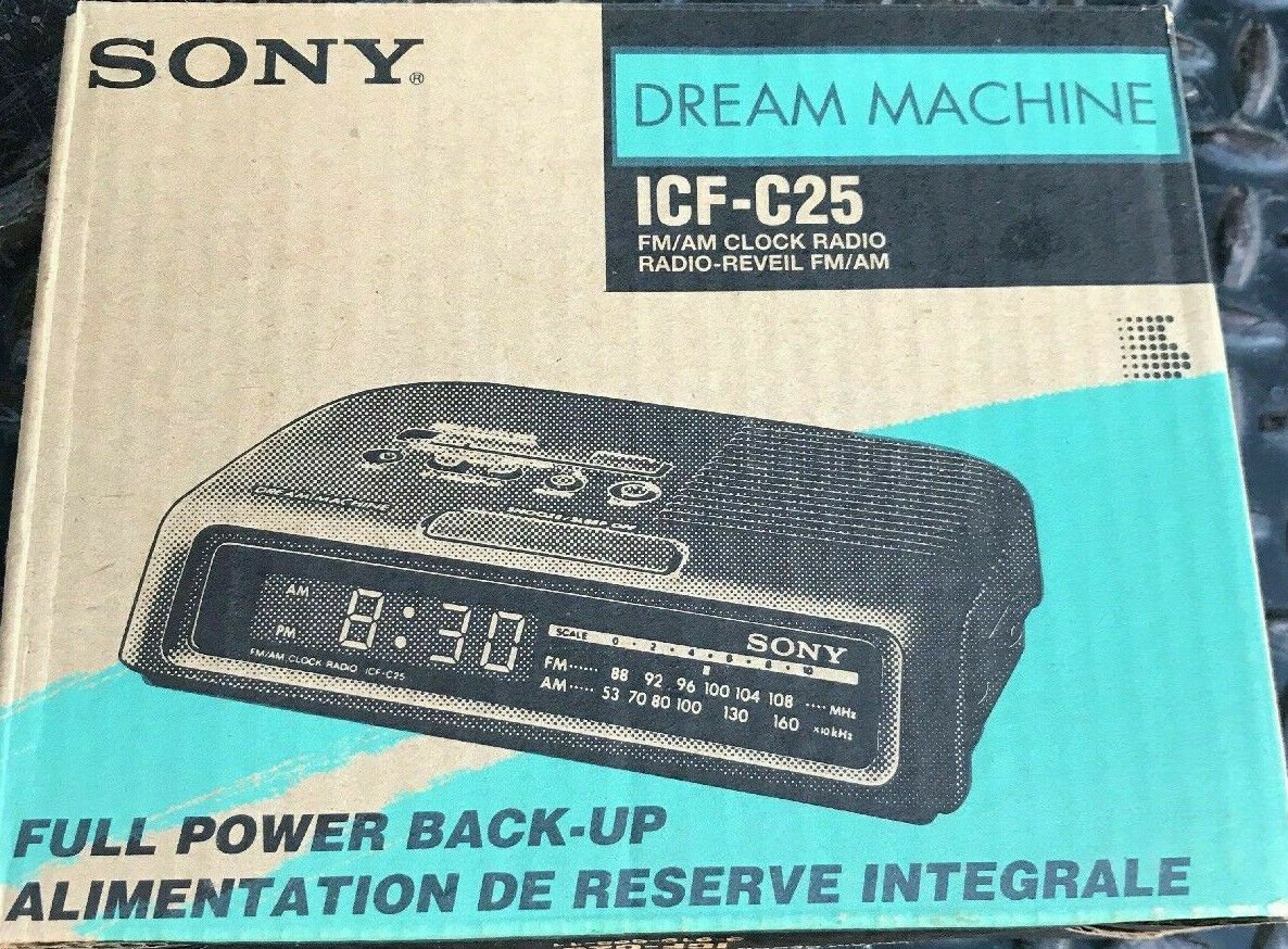 Vintage Sony Dream Machine AM/FM Clock Radio WHITE New