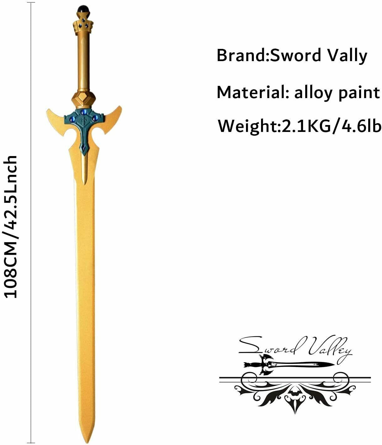 Handmade Anime Cosplay Sword, Buster Swords, Hand Forged Aurum Blade
