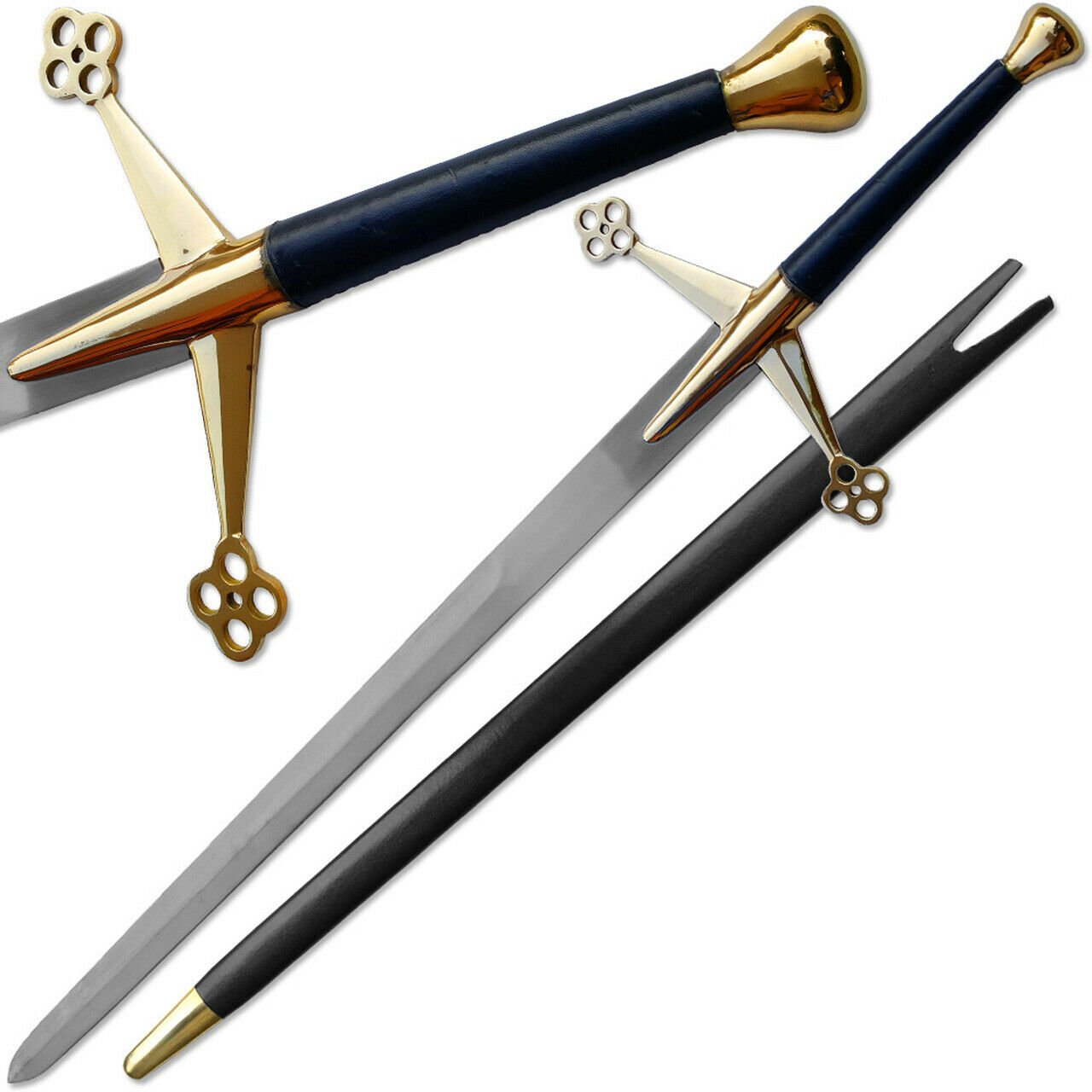 Scottish Highlands Claymore Sword Full Tang 56in European Medieval Two ...