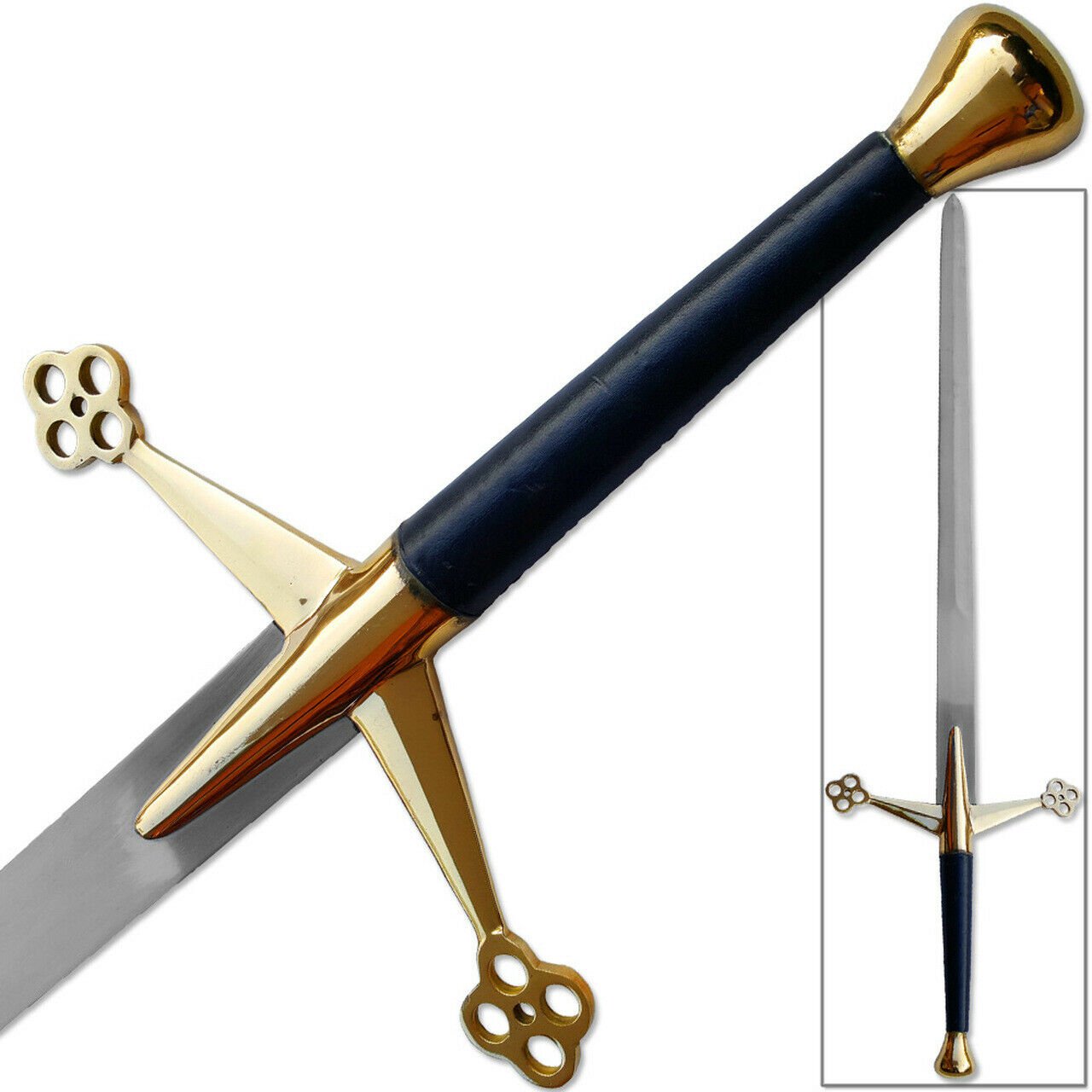 Scottish Highlands Claymore Sword Full Tang 56in European Medieval Two ...