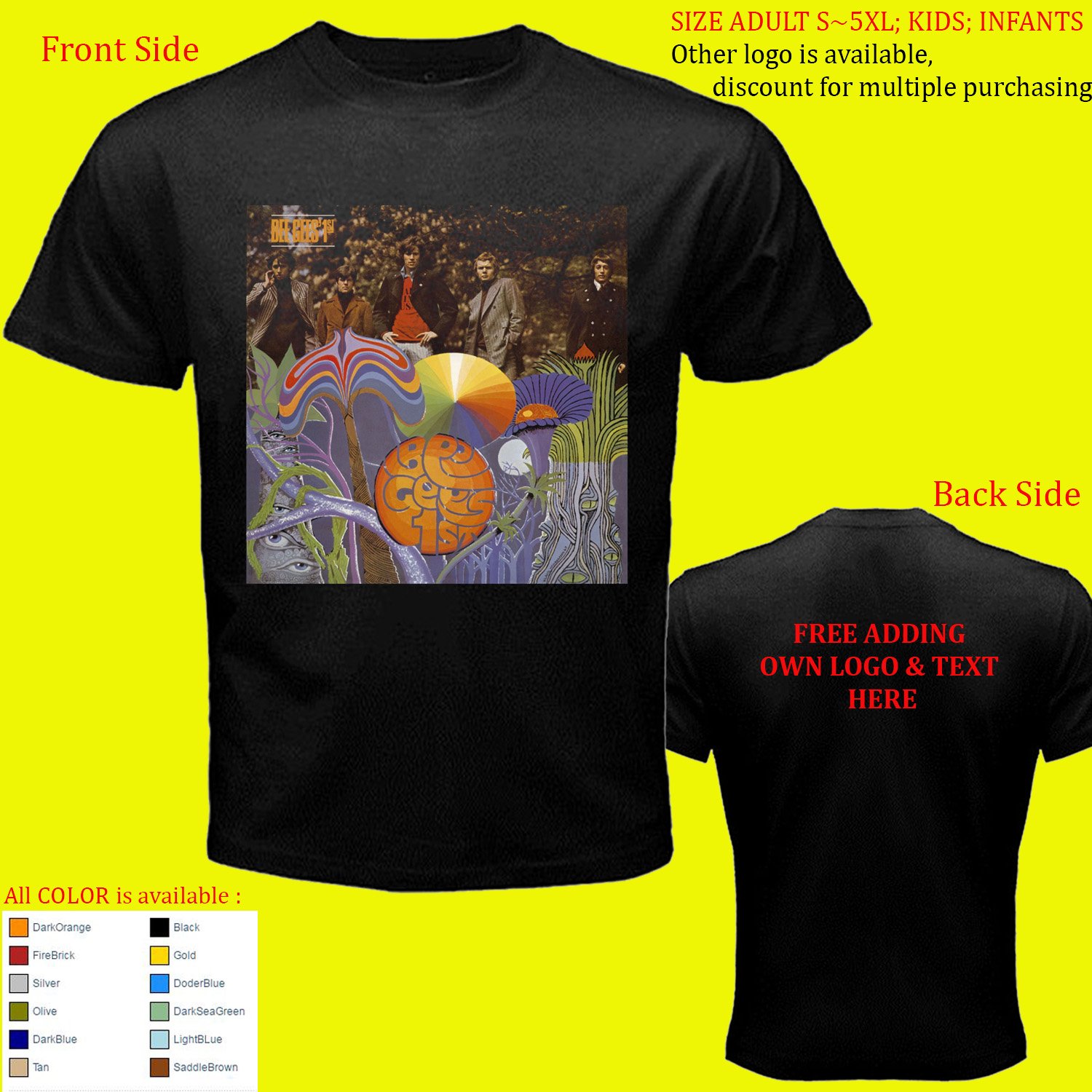 15 Bee Gees Beegees shirt All Size Adult S - 5XL Kids Infants Toddler