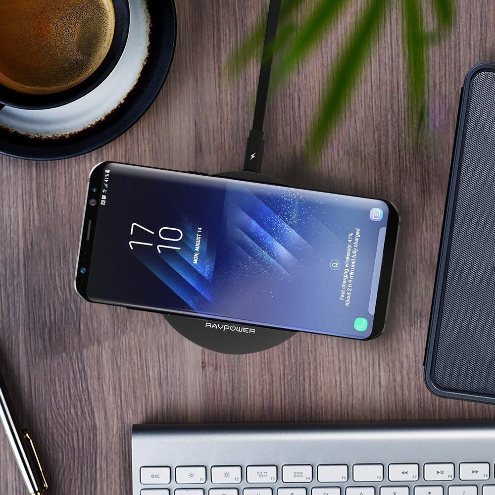 RAVPower Galaxy S8 Fast Wireless Charger Samsung Note 8 Quick Charge ...