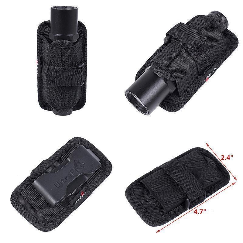 Flashlight Pouch Holster Tactical Torch Nylon Heavy Duty Holder Belt ...