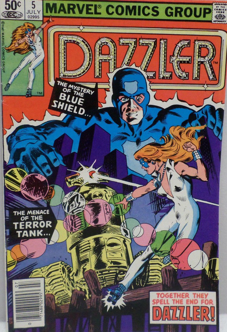 DAZZLER The Mystery of the Blue Shield July 1981 No. 5 Marvel Comics