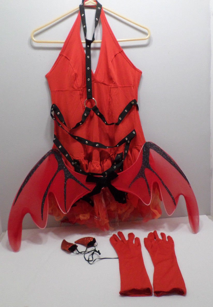 Halloween Costume Red Devil Teenage Girl Size Large 12-14