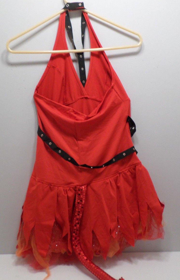 Halloween Costume Red Devil Teenage Girl Size Large 12-14