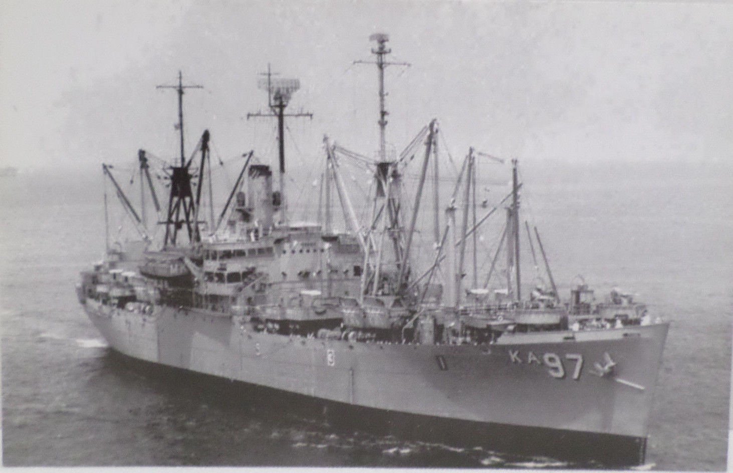 U.S.S. MERRICK AKA-97 Battleship Real Photo Postcard Official U.S. Navy NEW