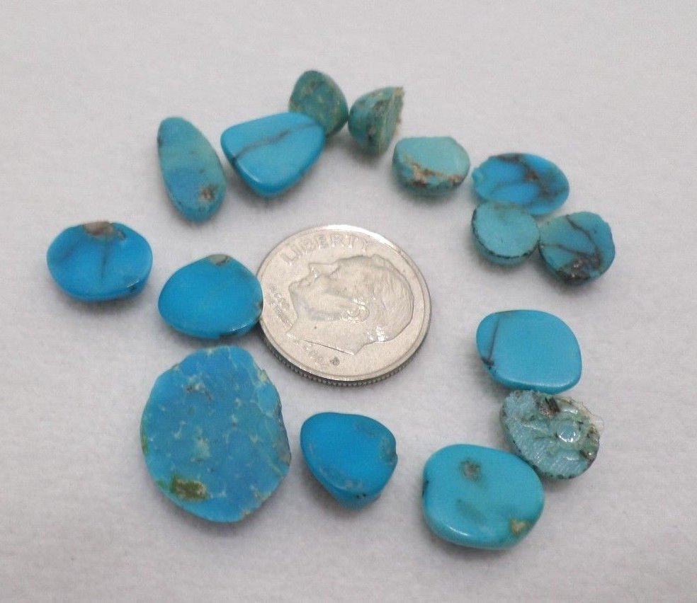 Natural turquoise Cabochons 33.5 carots Mined in Arizona